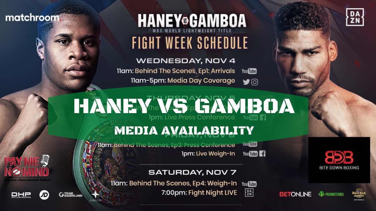 Devin Haney vs Yuriorkis Gamboa & Undercard Media Availability - YouTube