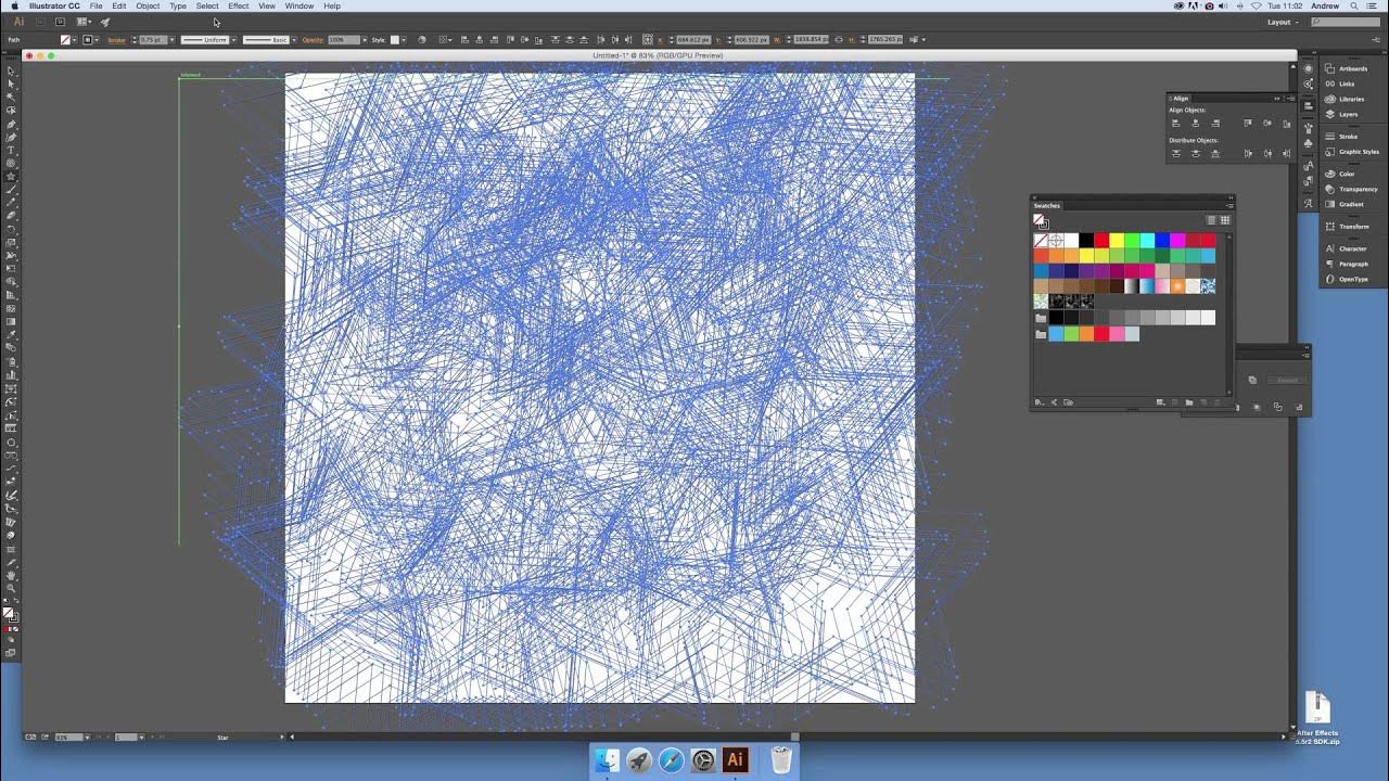 Create star backgrounds in Illustrator using tilde character (Intermediate) tutorial - YouTube
