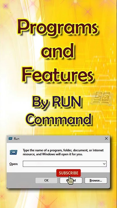 Opens The Programs And Features Window By Run Commnad Runcommand Uninstall Windwos11 Youtube