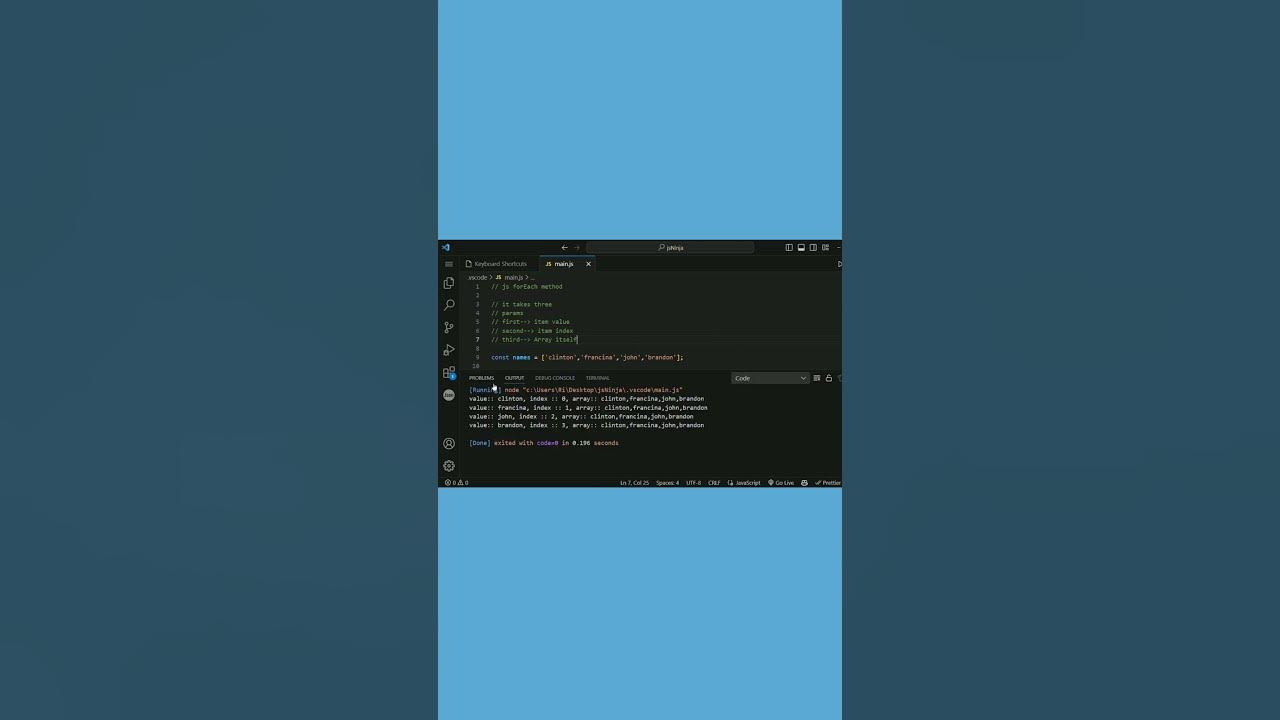 Javascript Array Foreach Method Javascript Foreach Javascript Ytshorts Shortsfeed