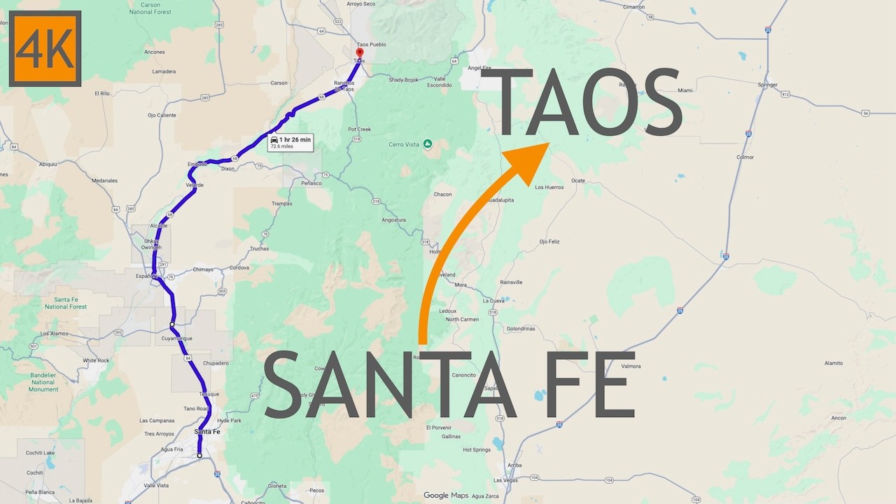 How Long Of A Drive From Sant Fe To Taos