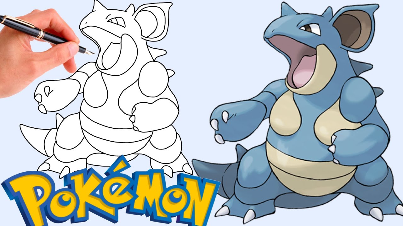 Lær at Tegne NIDOQUEEN POKEMON #0031 | Pokemon Generation 1 - YouTube
