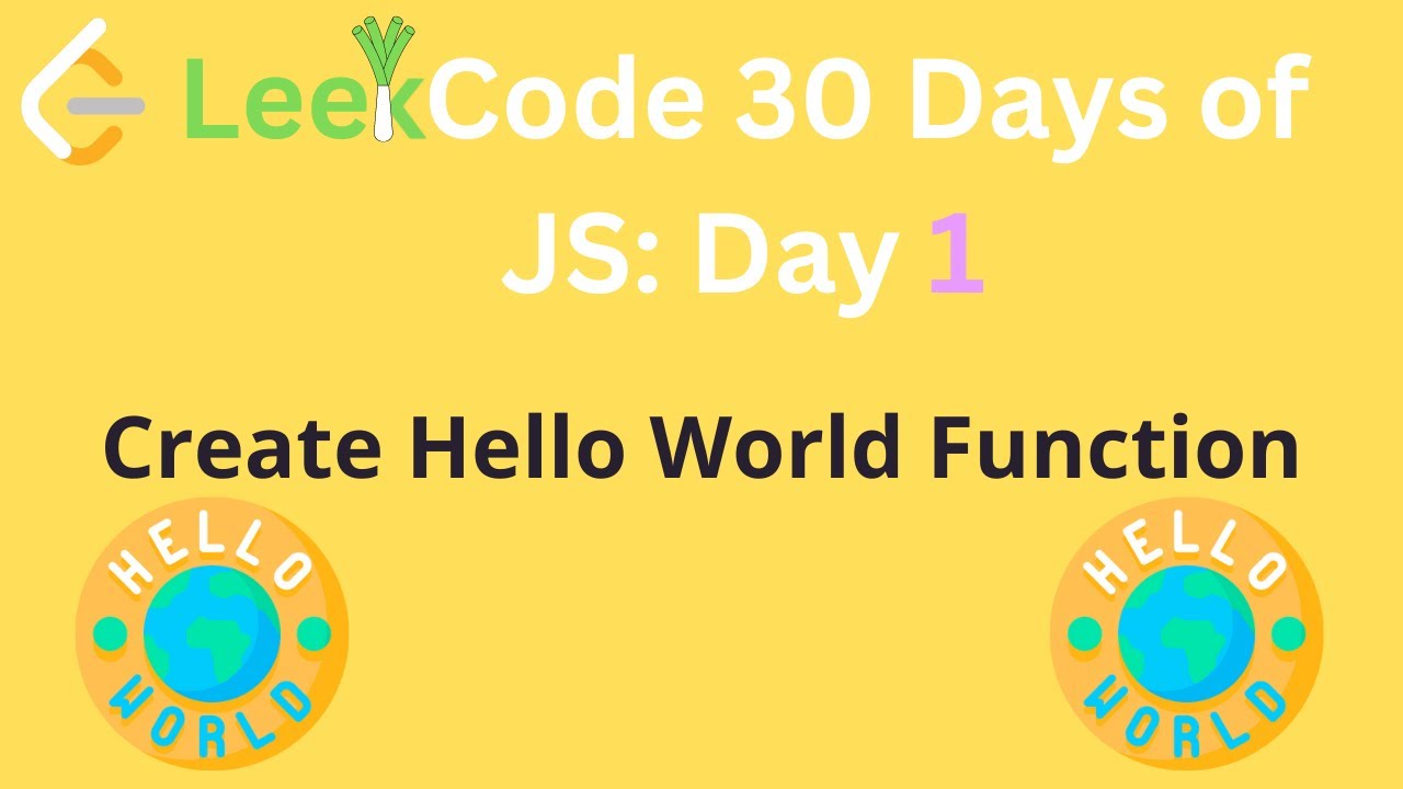 30 Days of Javascript: Day 1 | Create Hello World Function | Chill Coding ASMR - YouTube
