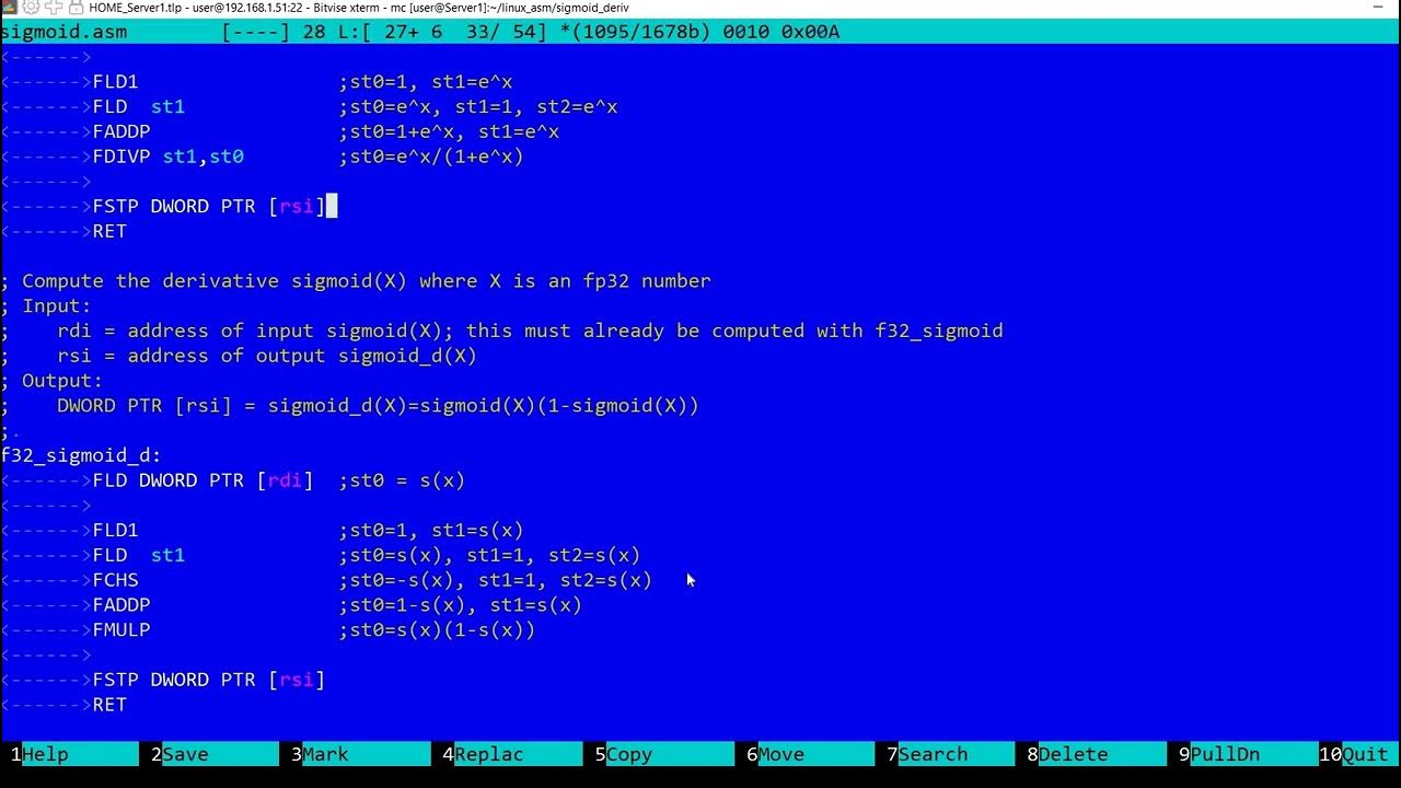 Derivative of the Logistic (Sigmoid) function in assembly language ...