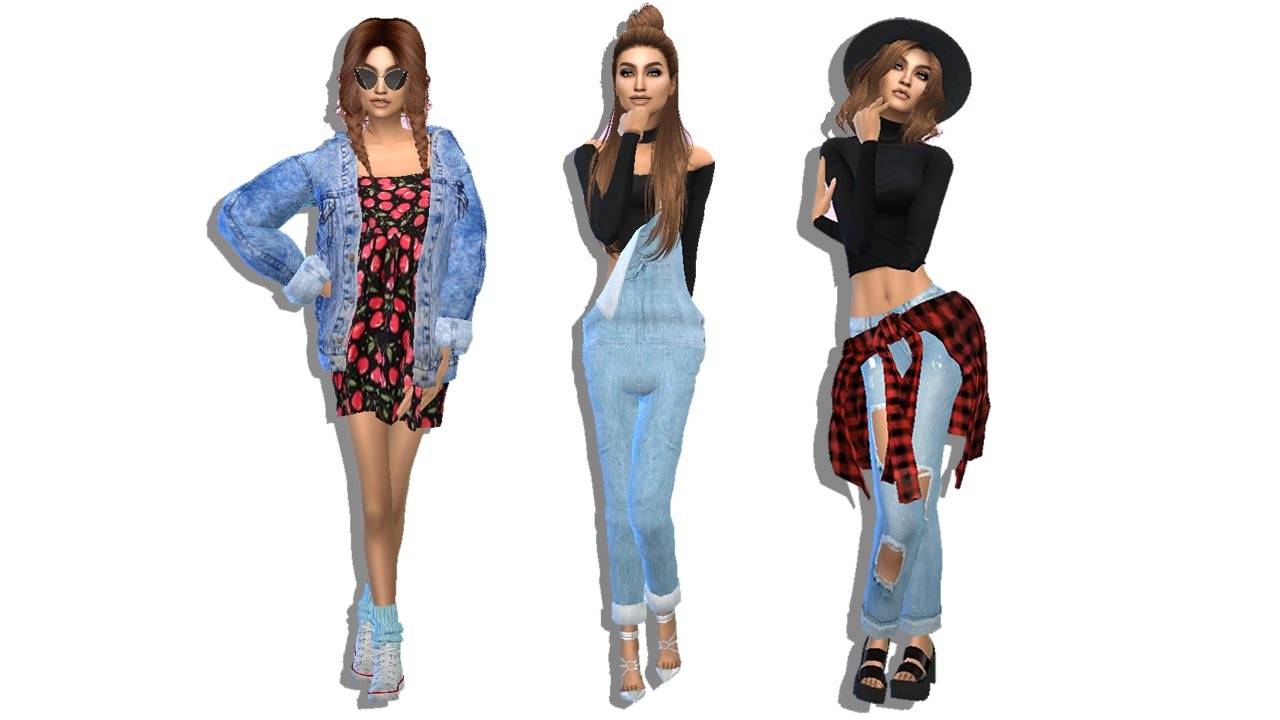 The Sims 4: Create a Sim // 90's Lookbook w/ Simpire ♡ - YouTube