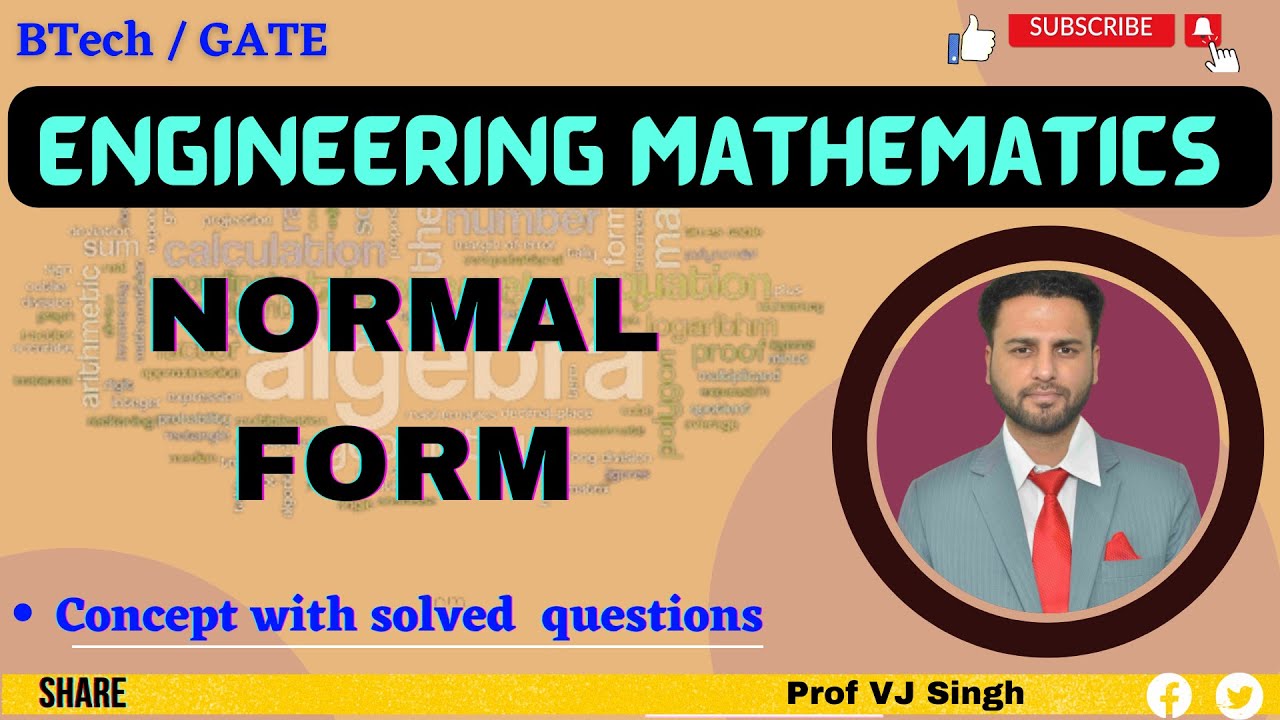 NORMAL FORM (MATRIX ALGEBRA) - YouTube