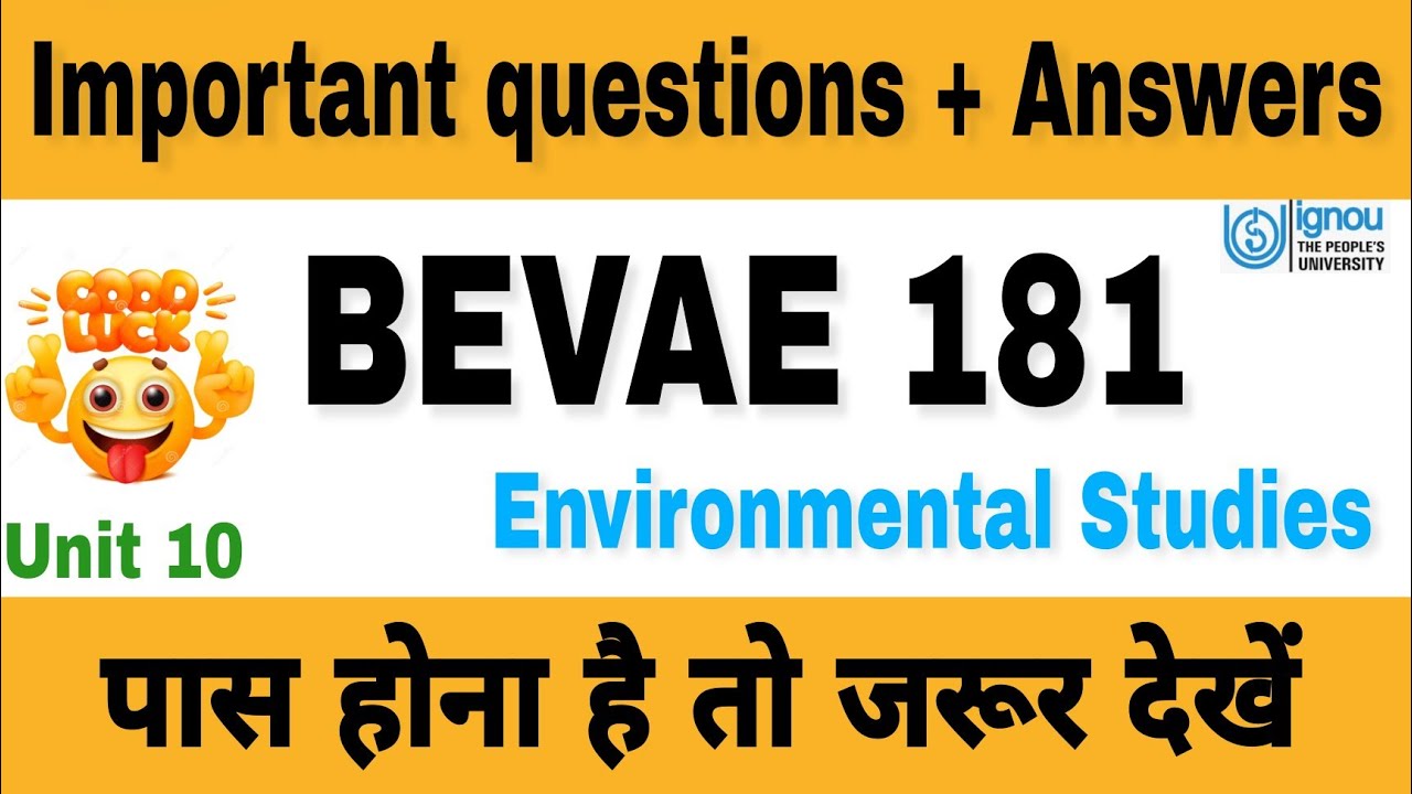 Bevae 181 Important questions | Bevae 181 important questions Unit 10 ...