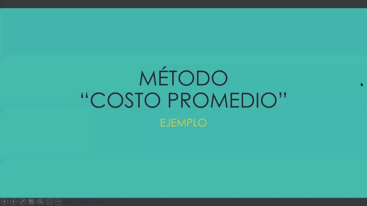 EJERCICIO MÉTODO COSTO PROMEDIO - YouTube