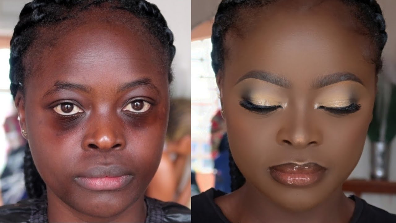 HOW TO DO A FULL FACE MAKEUP ON DARK SKIN - YouTube
