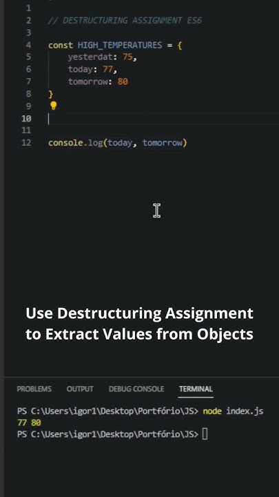 Destructuring Assigment - YouTube