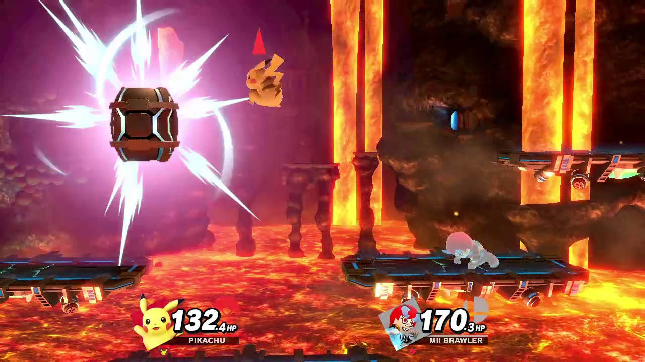 Super Smash Brothers Ultimate Pikachu vs Rainbow Factory Dash Mii - YouTube