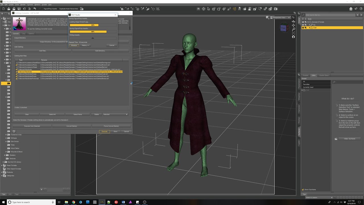 Clothing Converter G3F to G8F - YouTube