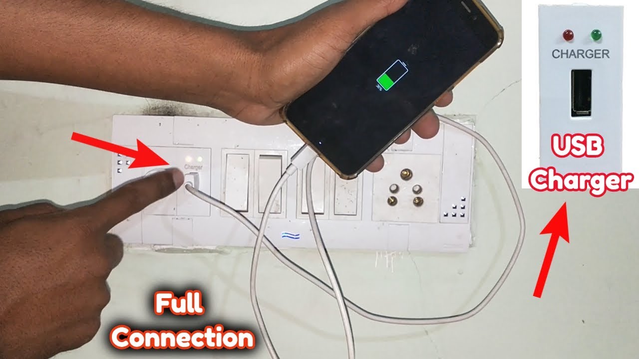 USB Charger in Electric Board | USB Socket on Electric Board - YouTube