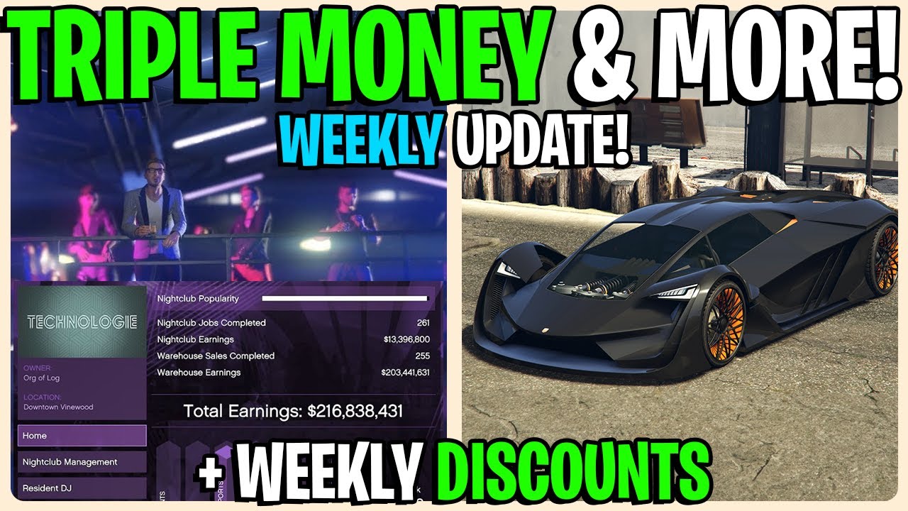 GTA 5 ONLINE WEEKLY UPDATE TRIPLE MONEY AND MORE! - YouTube