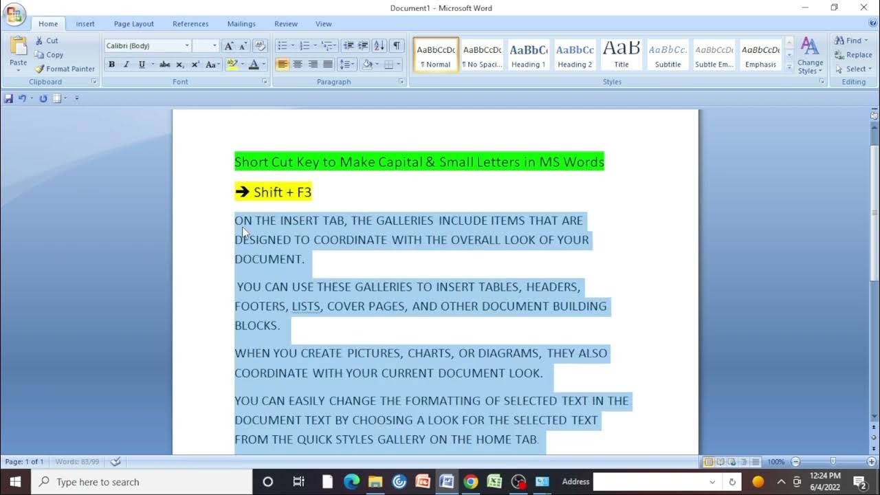Shortcut Key To Make Capital And Small Letters In MsWord YouTube shortcut-key-to-make-capital-and-small-letters-in-msword-youtube