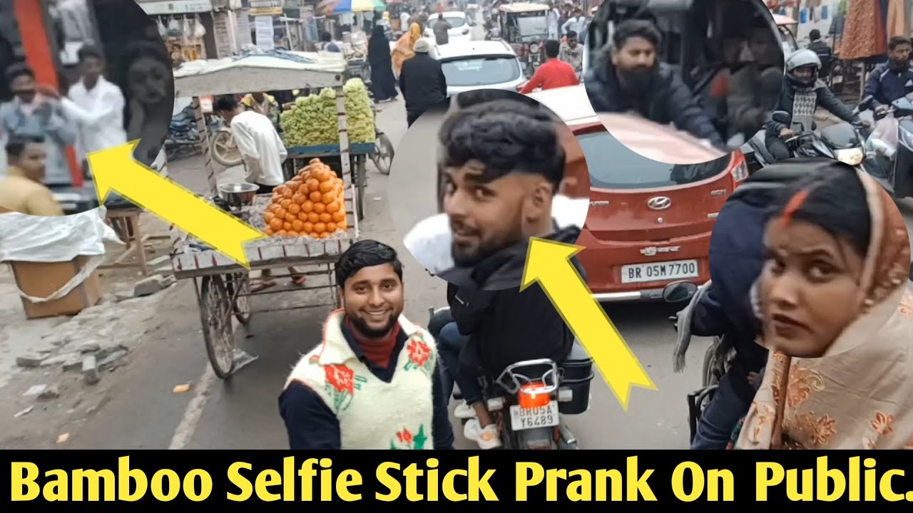 Bamboo Selfie Stick Prank On Public Epic Reaction | Prank On Public ...
