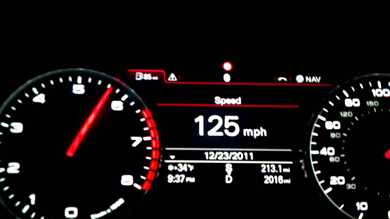2012 Audi A7 Acceleration to 130 MPH and braking to 0 - YouTube
