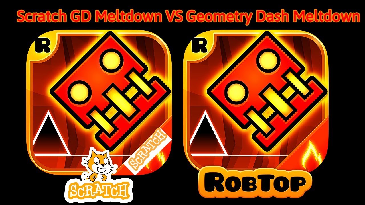 Scratch GD Meltdown VS Geometry Dash Meltdown (The Seven Seas) - YouTube