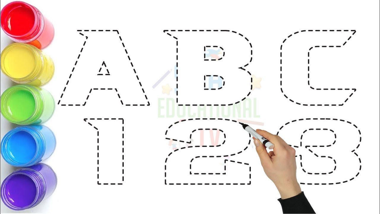 Learn to Write Your ABC! and count to 123 - Tracing & Coloring - YouTube