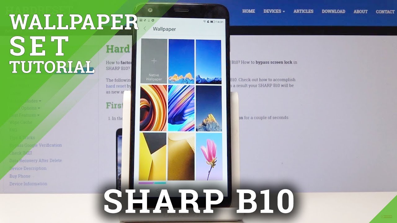 How to Change Wallpaper in SHARP B10 - Home Screen Look Setup - YouTube
