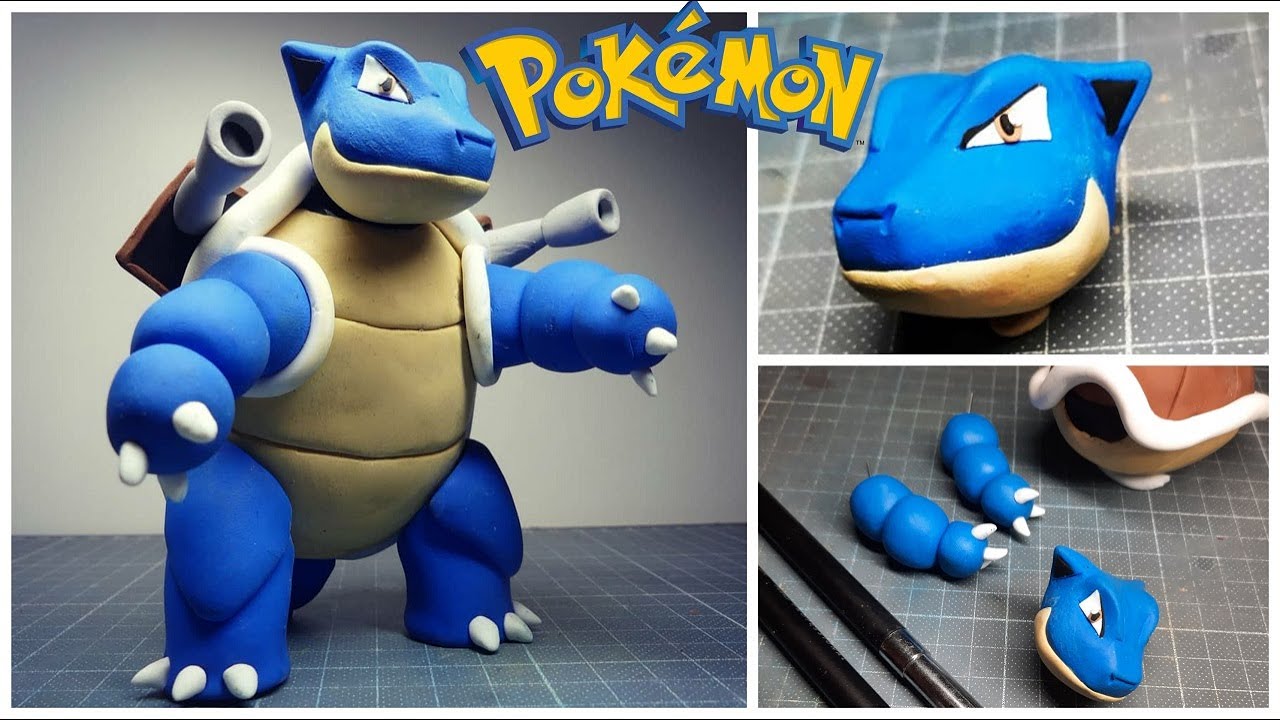 How to make BLASTOISE | Pokemon | Polymer Clay Tutorial | DIY Claycraft ...