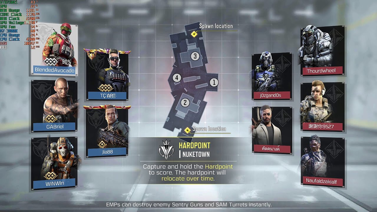 CODM PC ‣ KBM & FPP gameplay HARDPOINT with strangers Ep1 | Benchmark 📈 ...