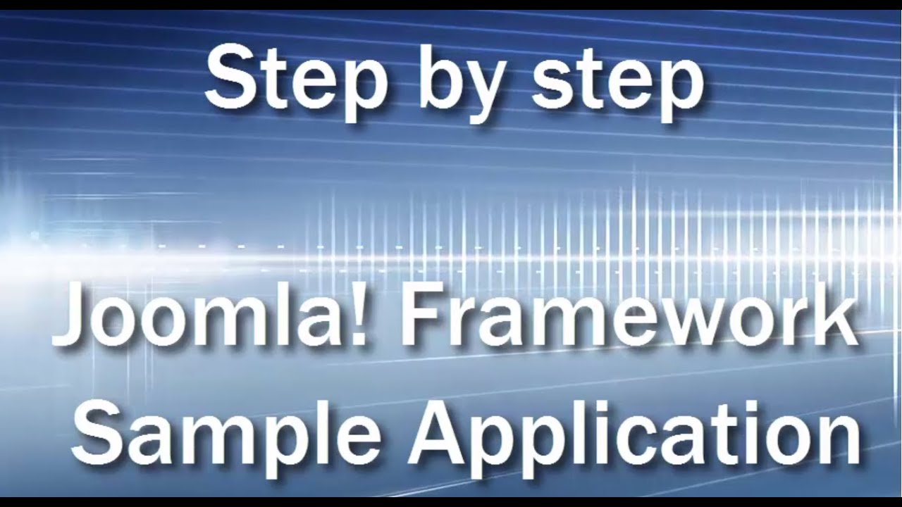 Step by Step: Joomla Framework Sample App Installation - YouTube