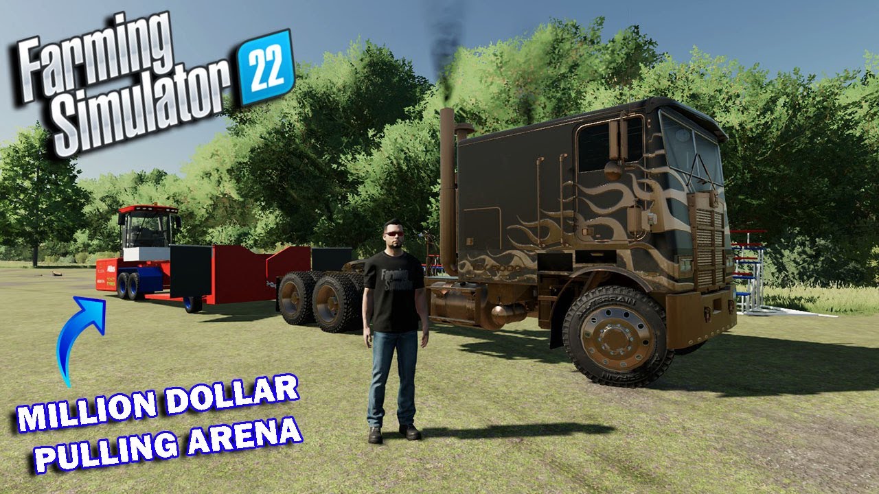 BUILDING MILLION DOLLAR SLED PULLING ARENA! PART 1 - FS 22 - YouTube
