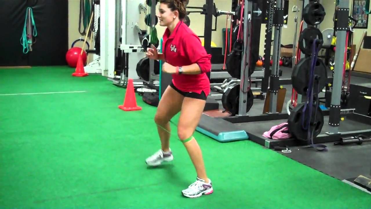 Hip Activation/Lateral Band Walks - YouTube