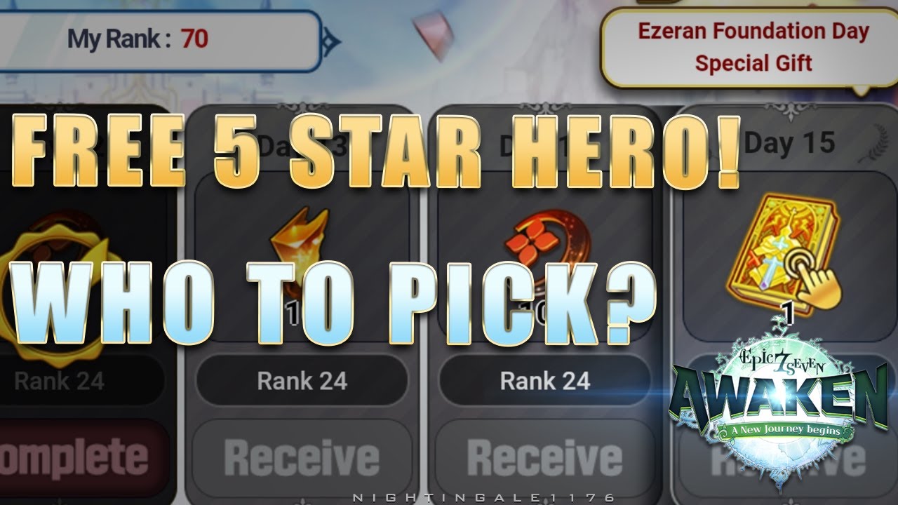 FREE 5 STAR HERO of your choice! - 4 Year Anniversary | Epic 7 | Awaken ...