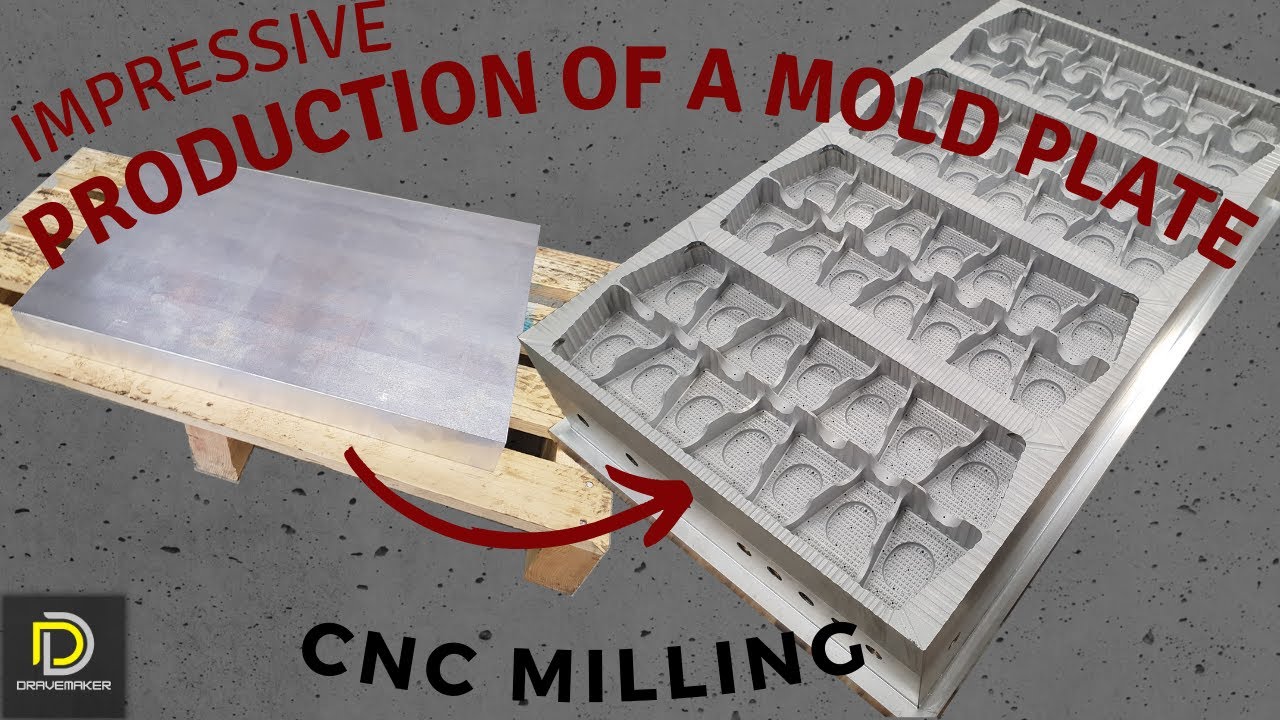 Impressive production of a mold plate CNC Milling - YouTube