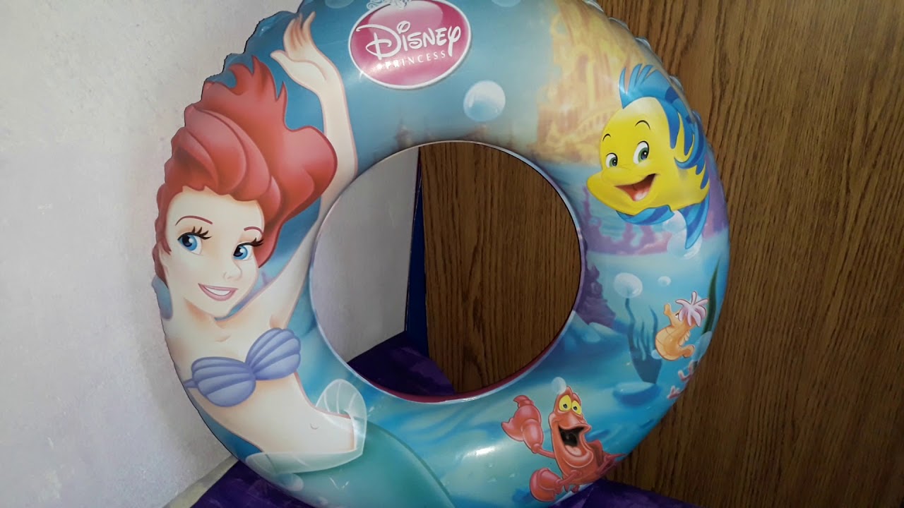 Ariel princess swimmring deflating - YouTube