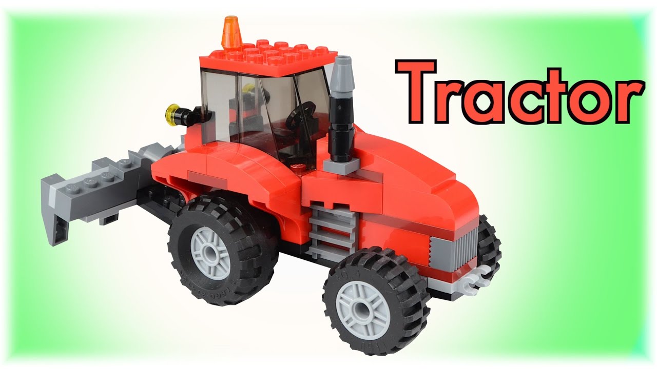 Lego Farm Tractor with plough / Lego stop motion animation build - YouTube