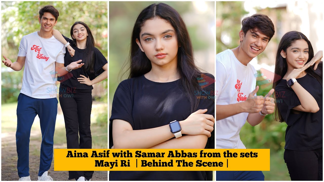Mayi Ri Drama Aina Asif with Samar Abbas from the setsMayi Ri | Behind ...