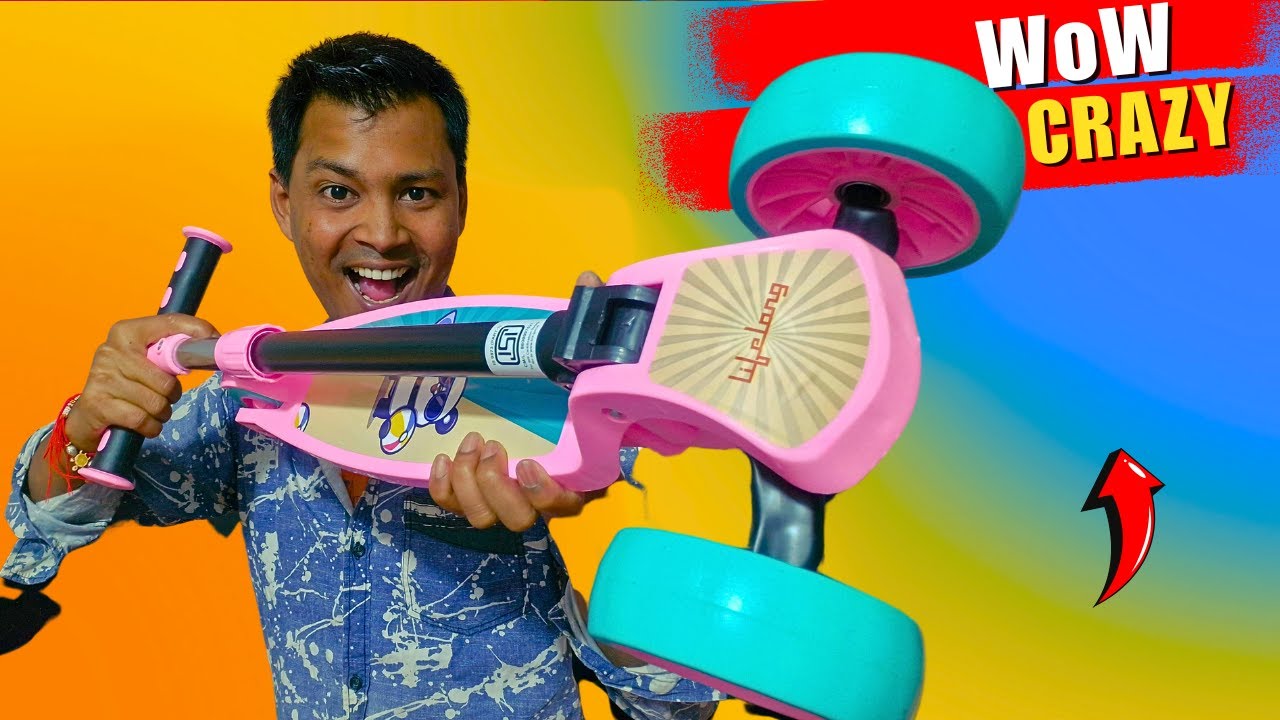 Foldable Kick Skating Cycle| Skate Scooter for Kids - YouTube