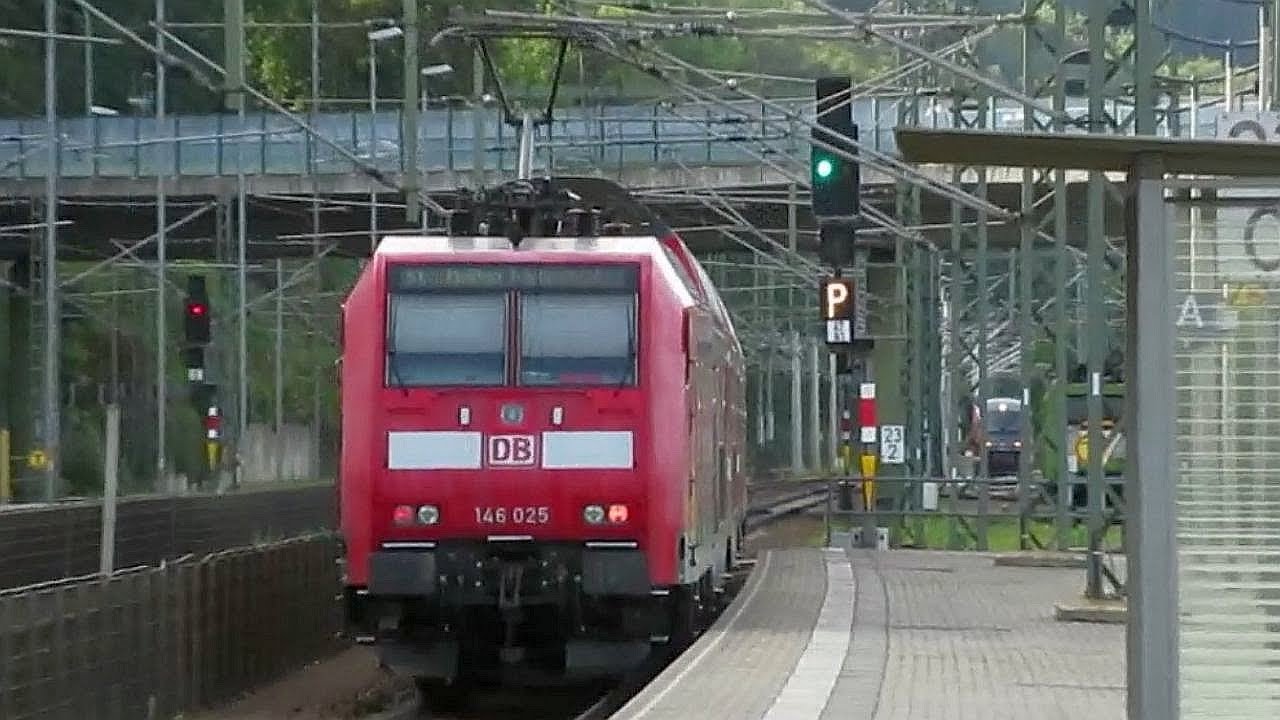 Germany: DB Regio Class 146 electric loco departs Bad Schandau on a ...