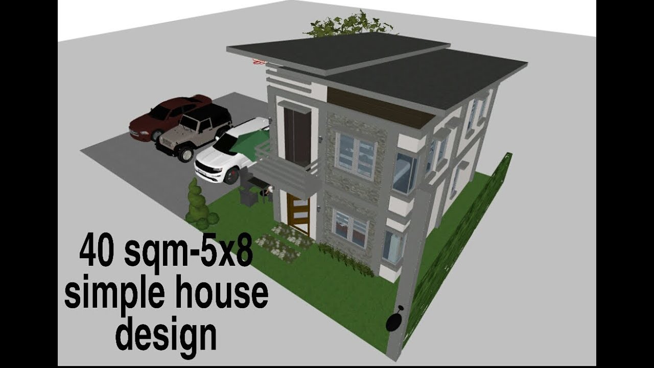 40 sqm - 5x8m house design | planner 5D - YouTube