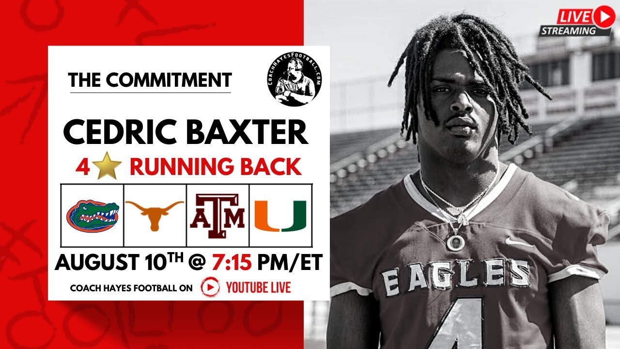 4⭐ Running Back: Cedric Baxter | The Commitment - YouTube