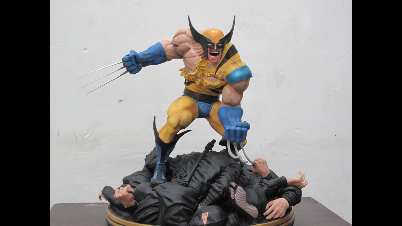 Custom Made Wolverine vs Ninja Statue Unboxing Showcase - YouTube