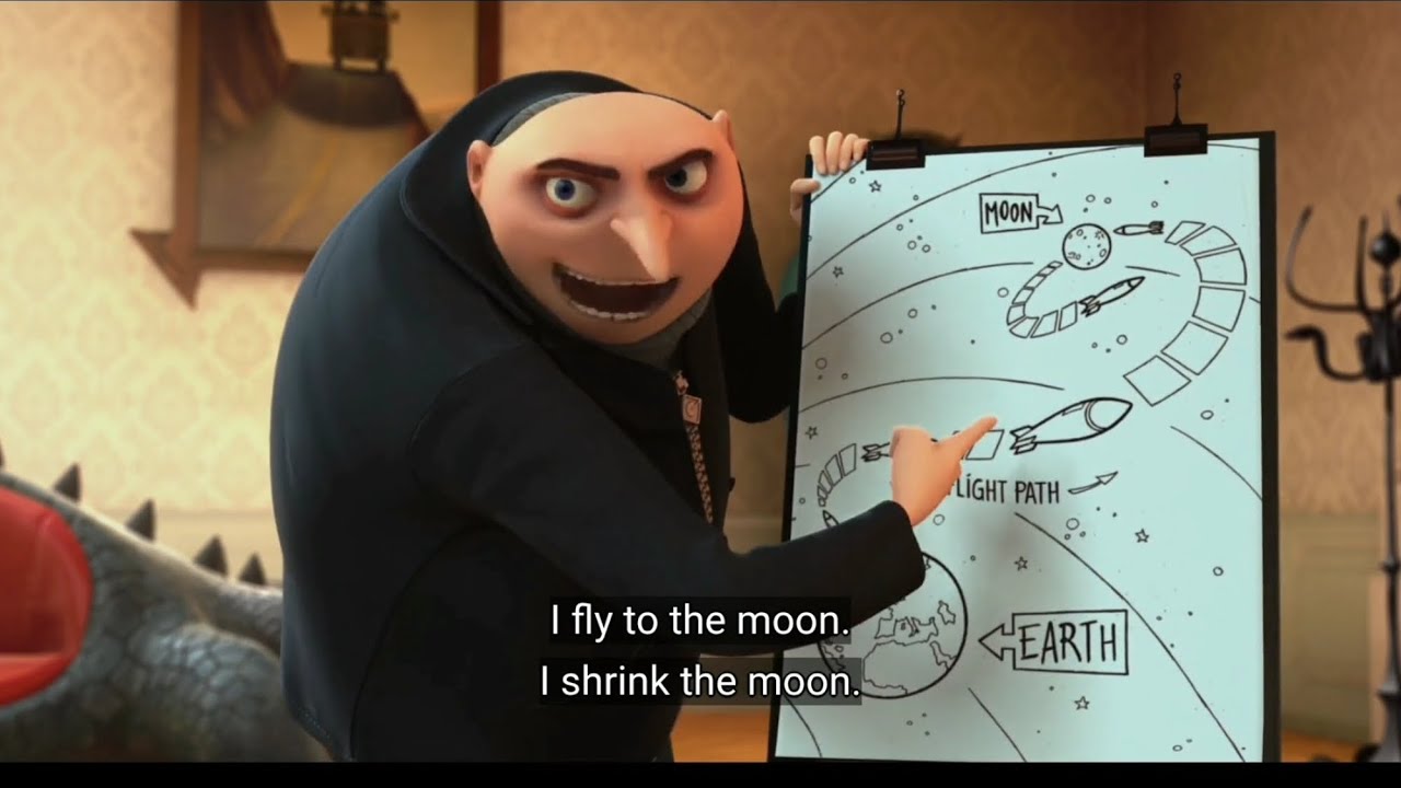 Gru discus about the plan to steal the moon to the Bank despicable me ...