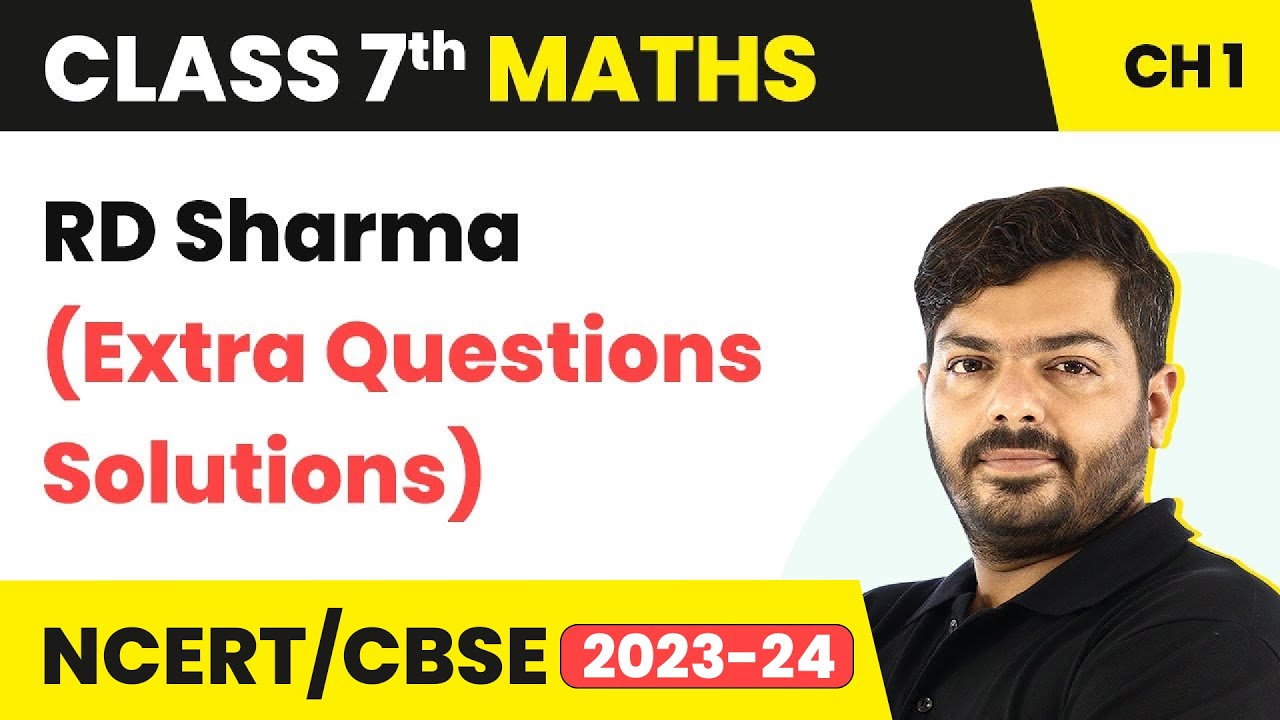 Integers Class 7 Maths Chapter 1 RD Sharma (Extra Questions Solutions ...