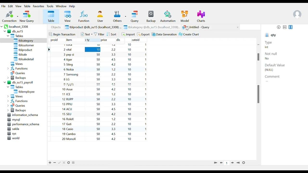 SQL-MidTerm Query Navicat Premium - YouTube