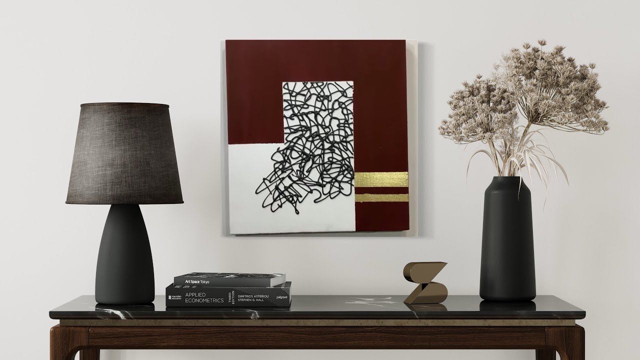 Painting and drawing with putty | art | textured art - YouTube