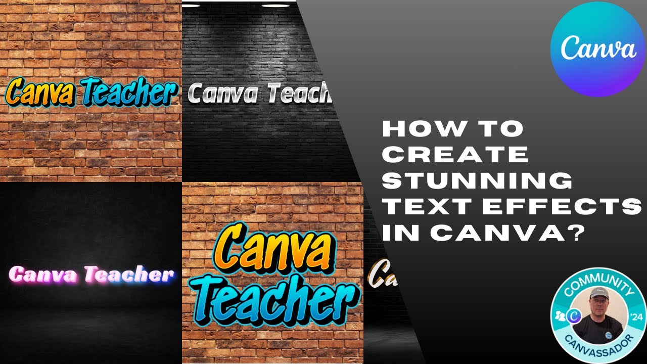 How to create stunning text effects in Canva? - YouTube
