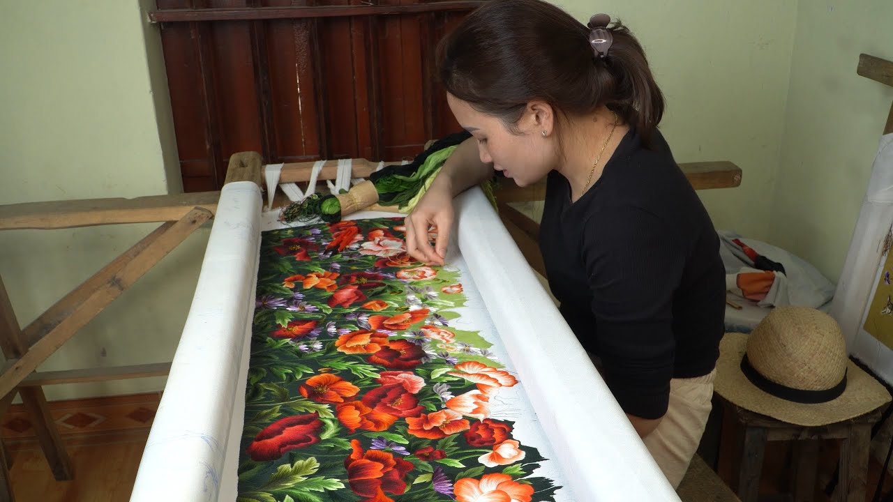 Step by Step, 2 Months to Complete this Large Embroidery - Colorful ...