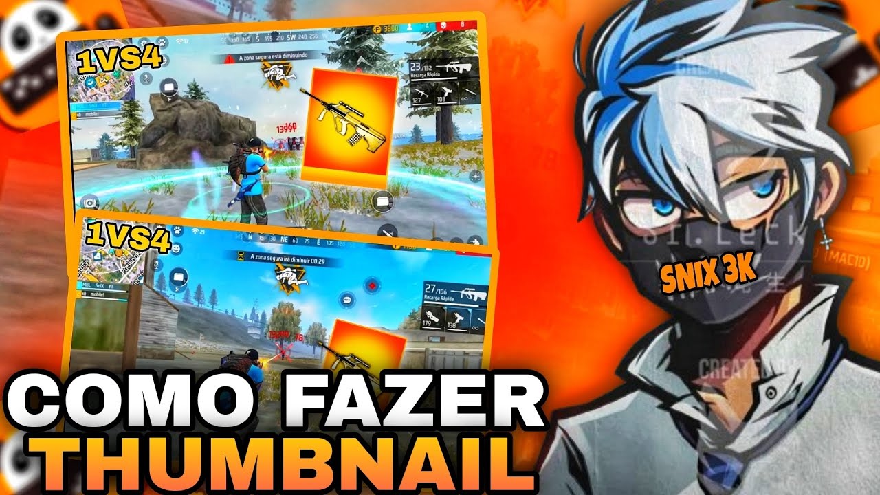 COMO FAZER THUMBNAIL AVANÇADA DE FREE FIRE!!! SIMPLES E RÁPIDO ...