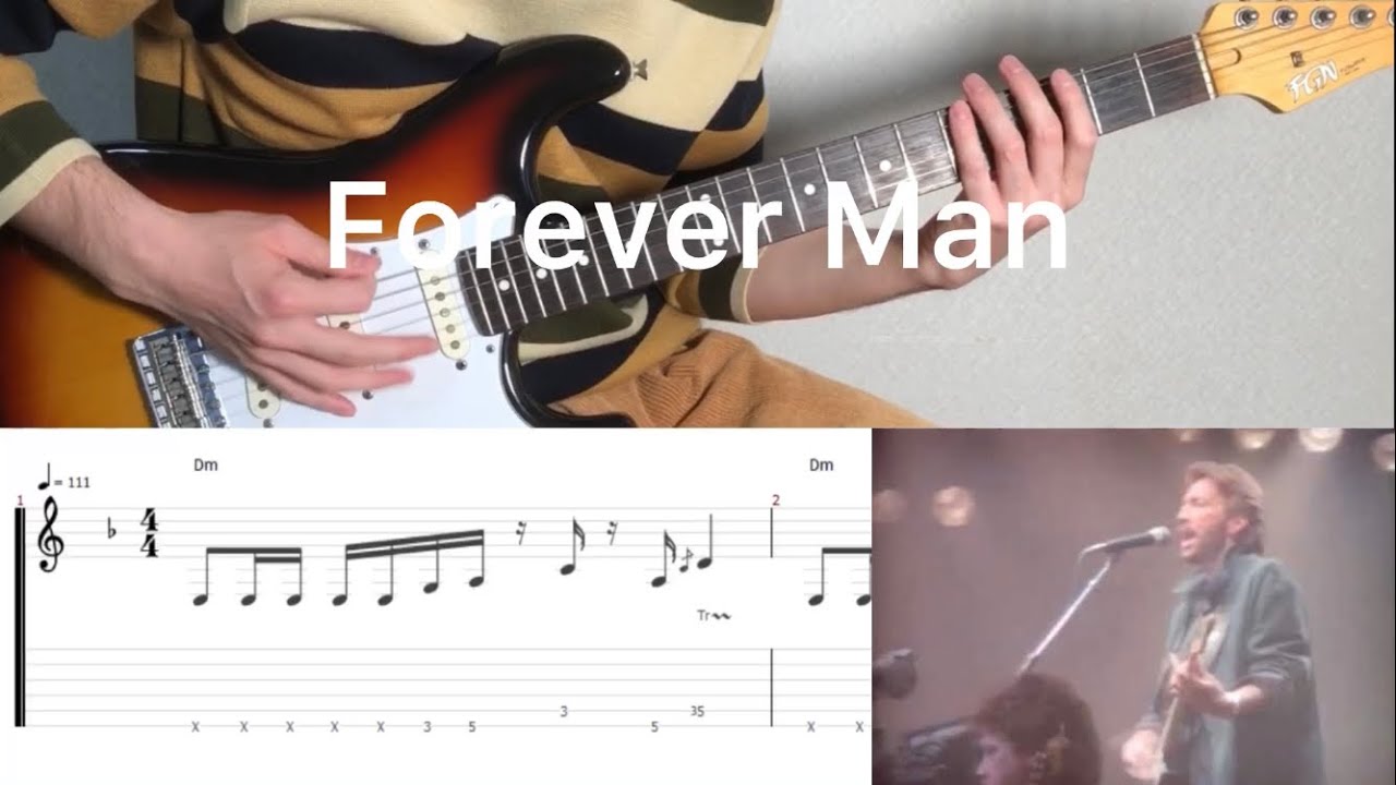 Eric Clapton - Forever Man (guitar cover with tabs & chords) - YouTube