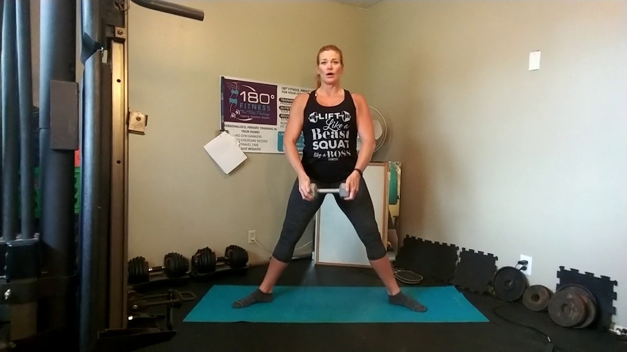 Sumo Squat + Front Raise - YouTube