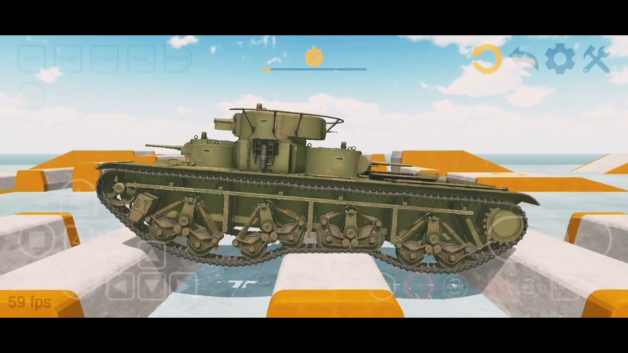 T - 35 | Tank physics mobile | Simulation of the tank - YouTube