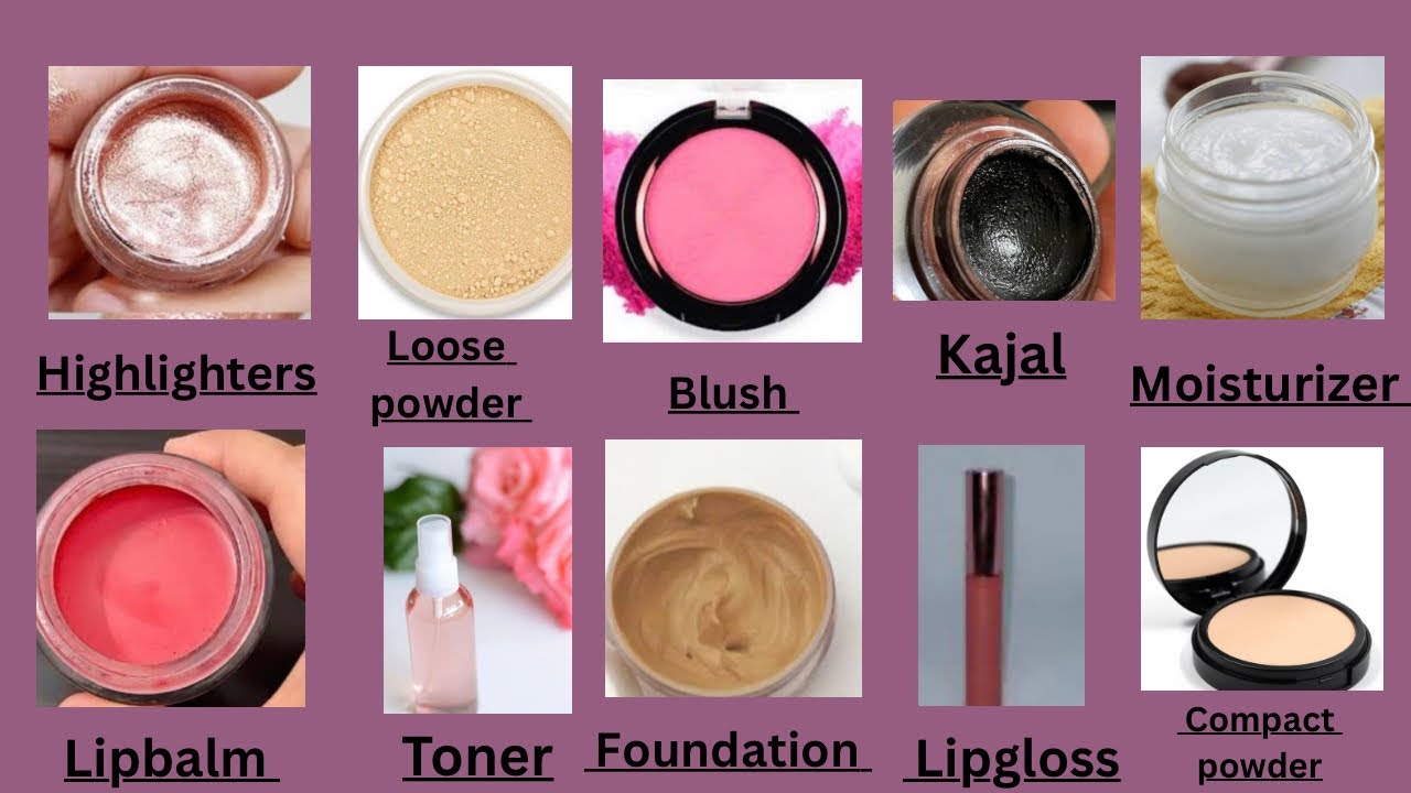 All makeup products at home | Diy Homemade makeup products | Homemade ...